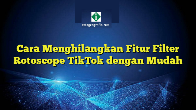 Cara Menghilangkan Fitur Filter Rotoscope TikTok dengan Mudah | Info ...
